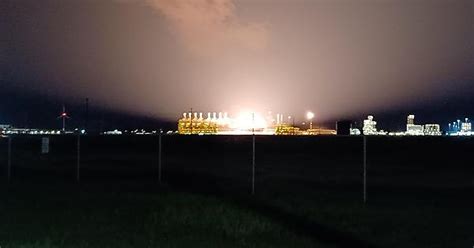 I Saw This Ground Flare From My House Nearly 25 Miles Away And Went To