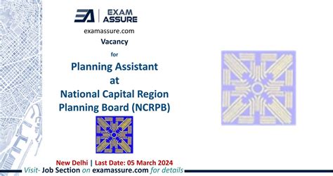 Vacancy For Planning Assistant At National Capital Region Planning