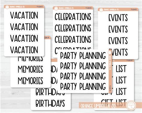 Personal Dashboard Header Script Planner Stickers F8 T 128 134 B Etsy