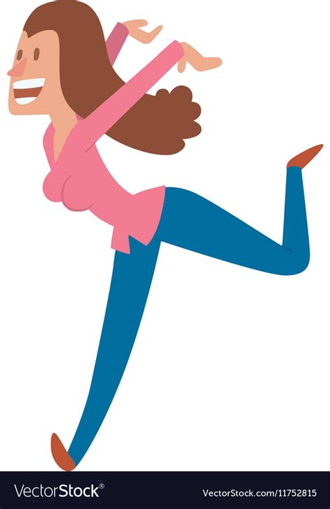 Happy Bugirl Royalty Free Vector Image Vectorstock