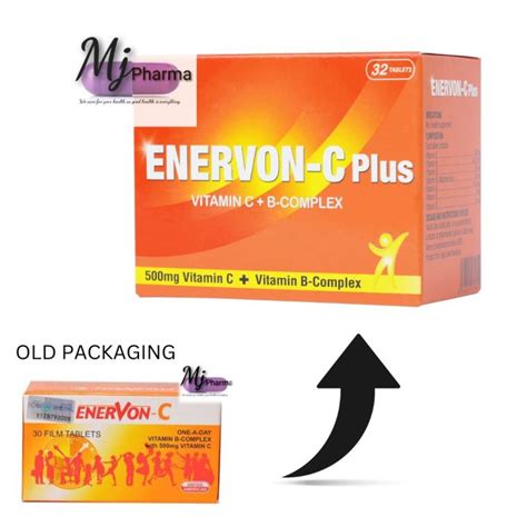 Enervon C Plus 32 Film Tablets One A Day Vitamin B Complex With 500mg