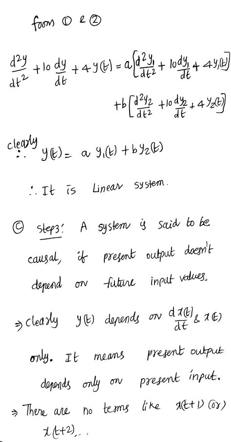 Solved Determine If The Following Systems Are Time Invariant Linear