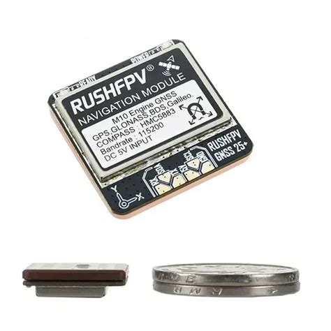 Rushfpv Gnss Pro Ubx Nmea M10 Dual Protocol Gps Module Built In Ceramic Antenna 5883 Compass For