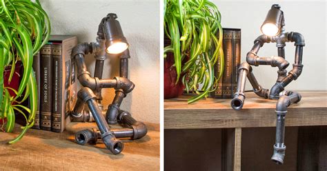 This Sitting Pipe Robot Lamp Makes An Amazing Industrial Design Piece