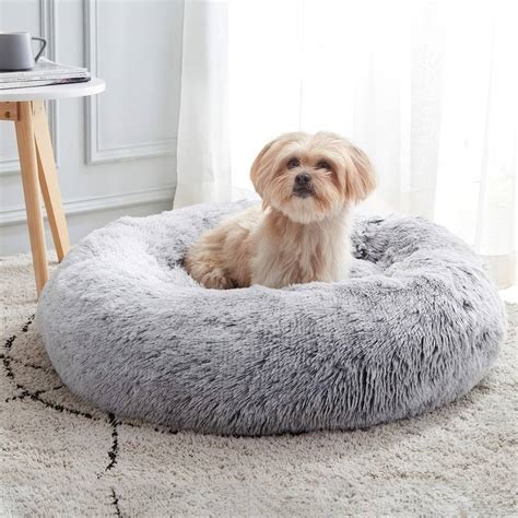 Cozy Plush Round Dog Bed For Cats And Small Dogs - Winter Warmth And ...