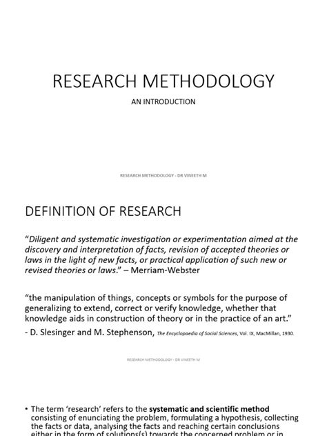 Research Methodology Introduction Pdf Methodology Scientific Method