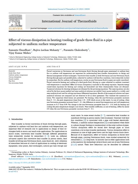 Effect Of Viscous Dissipation In Heating Cooling Of Gr 2024