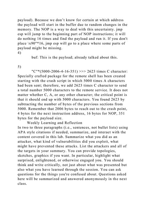 Lab 2 Buffer Overflow In This Lab You Will Gain Insight Pdf