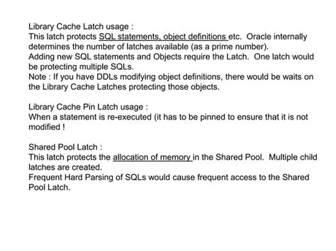 Oracle Diagnostics Latches And Enqueues Pdf Databases Computer