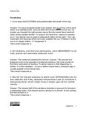 Scandal Article Answers Pdf Answer Key Vocabulary In His Eyes She ECLIPSES And