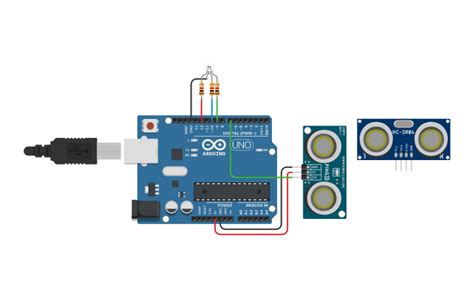 Circuit Design Sensor De Distância Ping Tinkercad