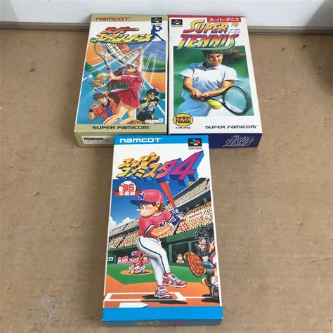 ゲームソフト 空箱まとめ スーパーファミリーテニス スーパーテニスワールドサーキット スーパーファミスタ4 B4 1④ 20221208