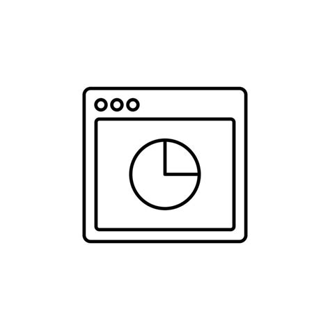 Browser Chart Pie Webpage Vector Icon Illustration Vector Art At Vecteezy