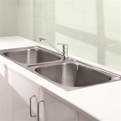 Clark 45l Flushline Double Bowl Trough With Bypass Kit Bunnings Australia