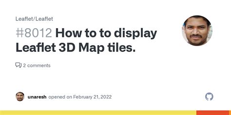 How To To Display Leaflet 3d Map Tiles · Issue 8012 · Leafletleaflet · Github