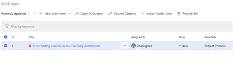 creating azure devops bug serverless notes
