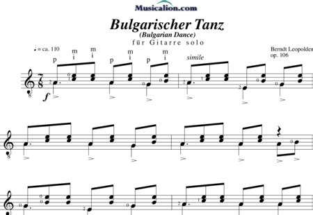 Bulgarian Dance Op 106 Berndt Leopolder Sheet Music To Download