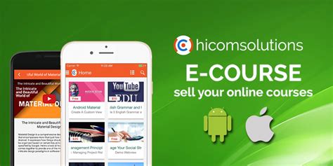 E Course Android App Template By Hicomsolutions Codester