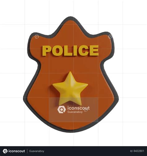 Obtén Escudo Policial 3d Icon De Por Descarga Gratuita En Crimen Y