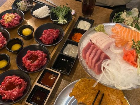 건대 육회 무한리필 맛집 육회한연어 건대점 네이버 블로그