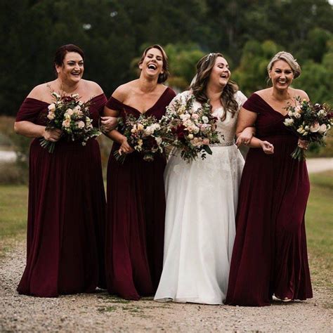 Maroon Bridesmaid Dresses