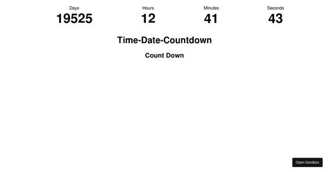 Date Countdown Timer Forked Codesandbox
