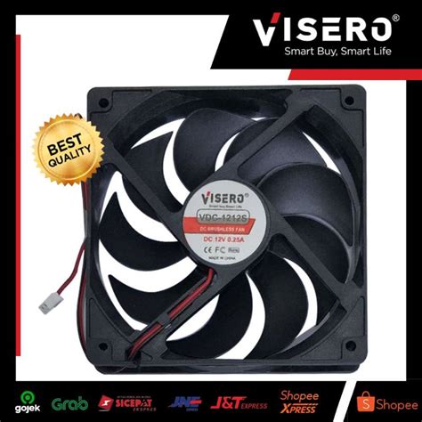 Jual Kipas Fan Dc 12v 12x12 Plus Socket Visero Vdc 1212s Heatsink