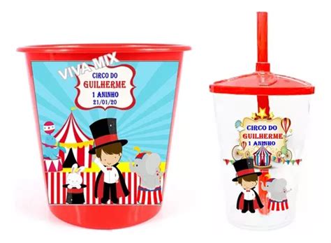 Kit Festa Personalizado Baldes De Pipoca E Copostampa 46un