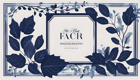 Blue Leafy Rectangle Frame Premium Ai Generated Image