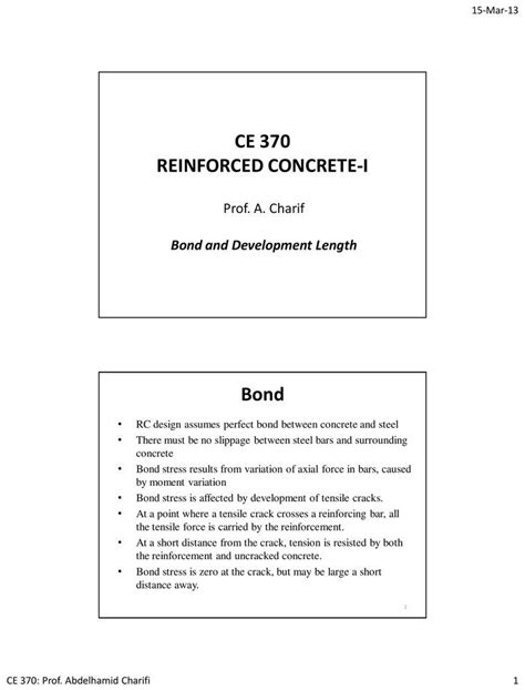 Guidelines For Development Length Design Calculation Of Development