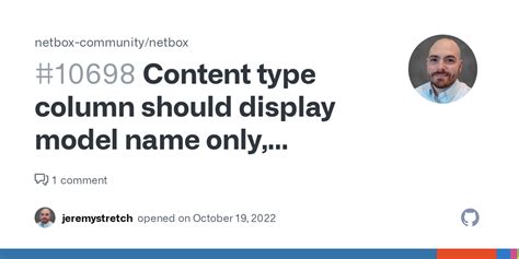Content Type Column Should Display Model Name Only Omitting App Name · Issue 10698 · Netbox