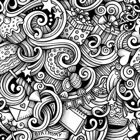 Cartoon Hand Drawn Doodles On The Subject Holidays Background Cartoon Cupcake Bouquet