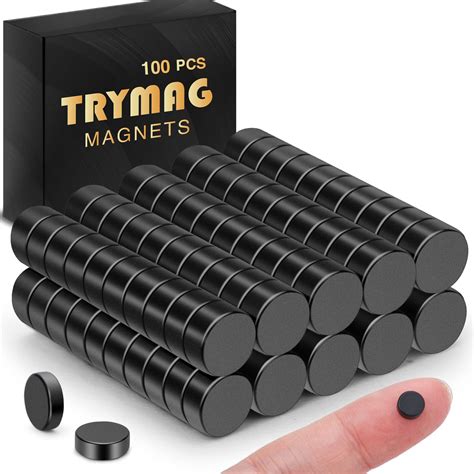 Trymag Small Magnets 100 Pcs Small Refrigerator Magnets