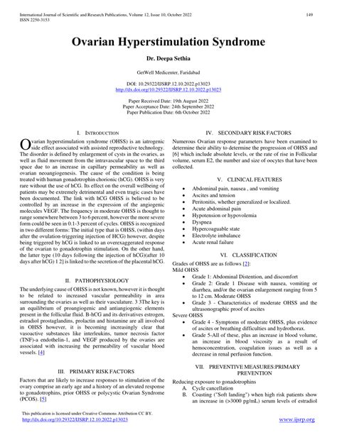 Pdf Ovarian Hyperstimulation Syndrome