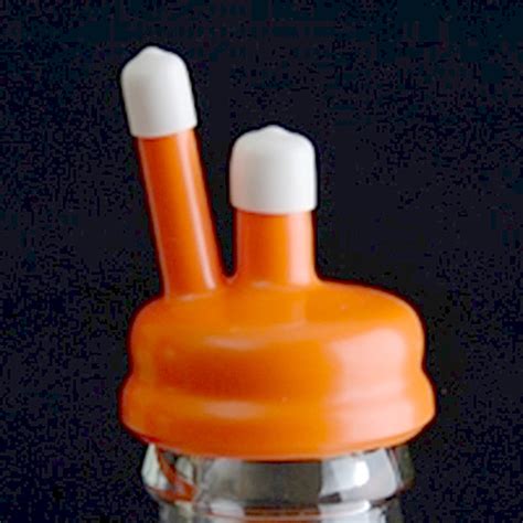 Orange Carboy Cap With 2 Ports For Airlock Blow Off Tube Racking Cane