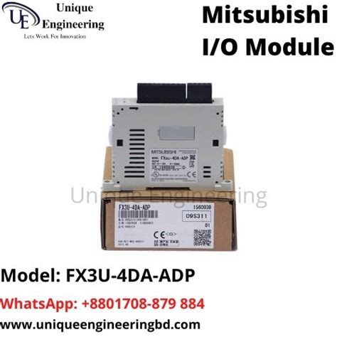 Mitsubishi Analog Output Adapter FX3U 4DA ADP Unique Engineering