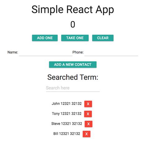 GitHub Wisteria Hill Technologies Simple React Contact List