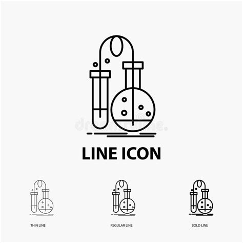 Testing Chemistry Flask Lab Science 5 Color Line Web Icon Template Isolated On White Vector