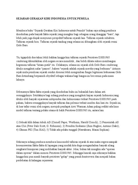 Sejarah Gerakan Kiri Di Indonesia Pdf