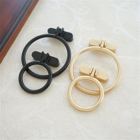 125 Brass Knob Drop Ring Knobs Cabinet Door Knobs Etsy