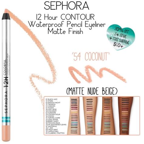 Sephora Makeup Sephora 2 Hour Contour Waterproof Eyelinermatte Finish 54 Coconut Poshmark