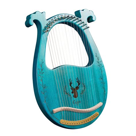 16 String Wooden Lyre Harp Resonance Box String Instrument With Tuning