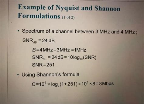 Solved 2 Nyquist Capacity Formula Assumption No Noise In