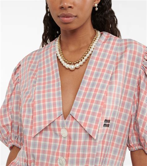 Faux Pearl Necklace In White Miu Miu Mytheresa