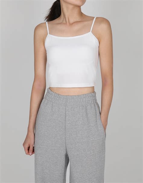 B Basic 베이직 크롭 웜 나시 캡내장