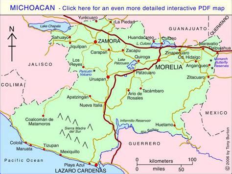 Mapa De Morelia Político Región Mapa Político Ciudad Región