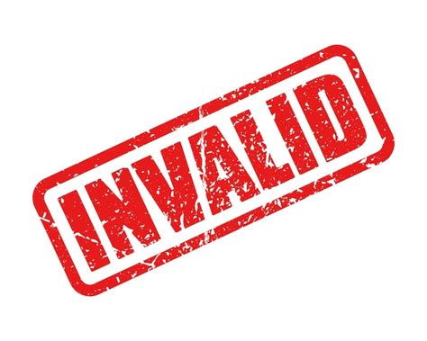 premium vector invalid stamp isolated