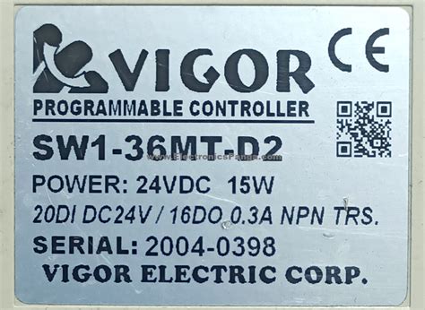Vigor Sw1 36mt D2 Programmable Controller Plc Pl123 Star International