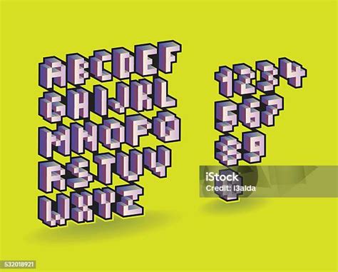 3 D 픽셀 알파벳 0명에 대한 스톡 벡터 아트 및 기타 이미지 0명 2015년 3차원 형태 Istock